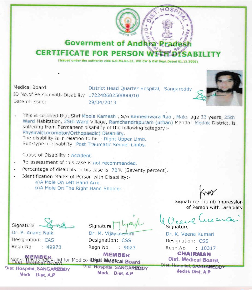 moolakamesh - Divyang Career